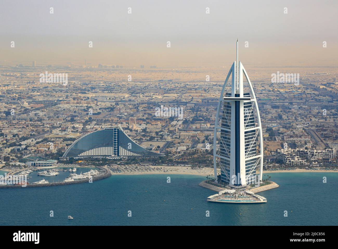 Burj Al Arab Hotel Dubai aerial view Stock Photo - Alamy