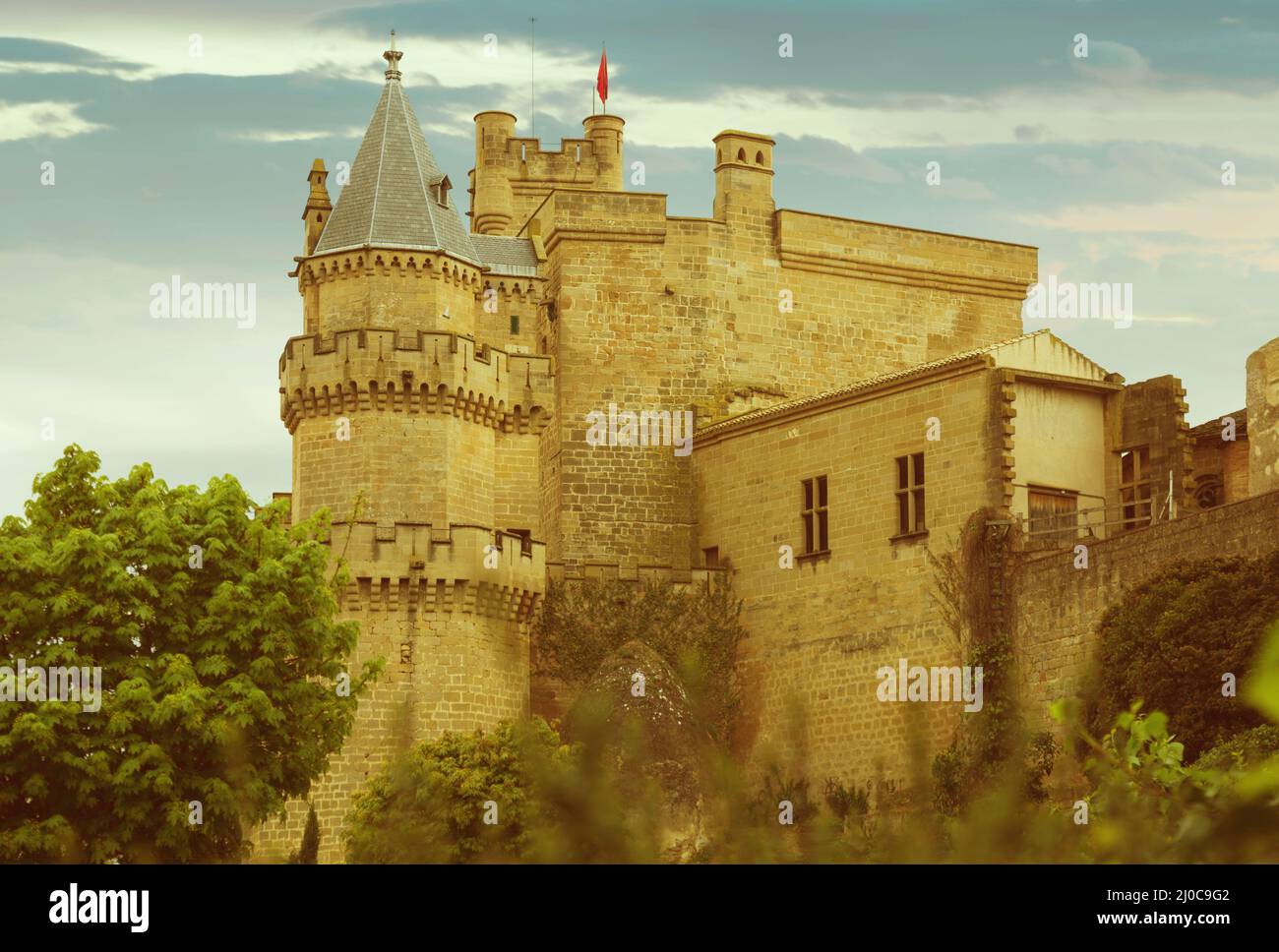 Vintage photo of medieval castle Stock Photo - Alamy