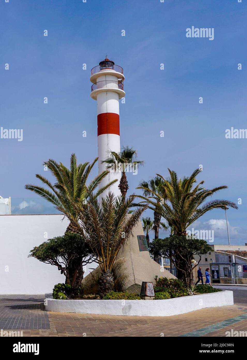 Rota, Spain - 12 March, 2022: view of the historic lighthouse in the ...