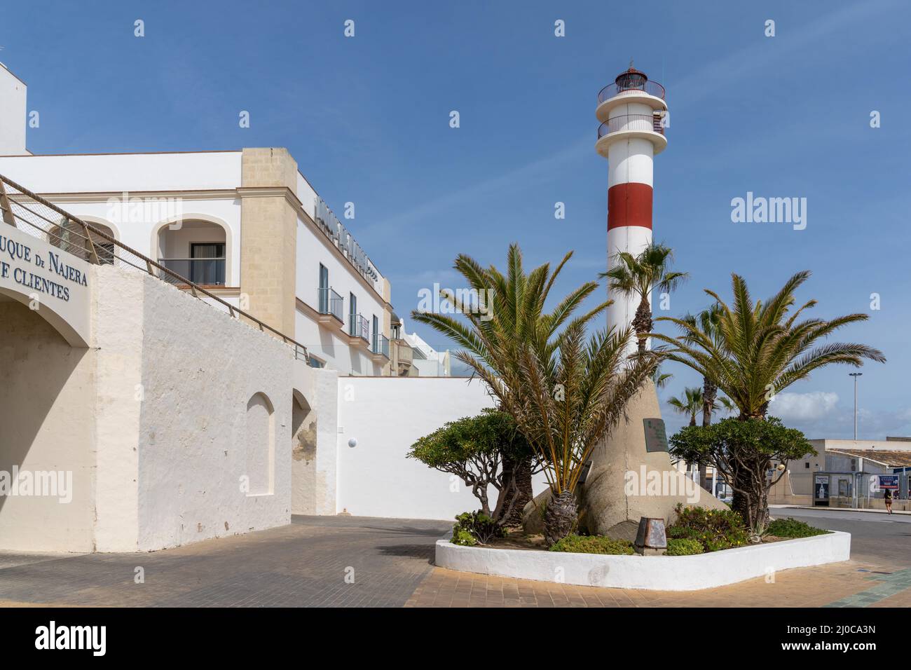 Rota, Spain - 12 March, 2022: view of the historic lighthouse in the ...