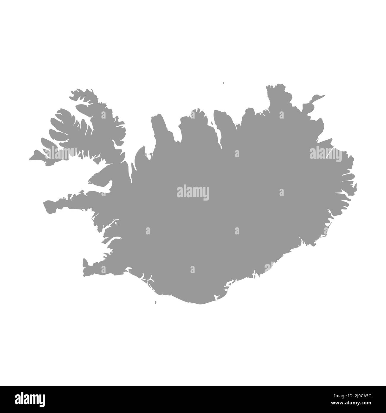 Iceland vector country map silhouette Stock Vector Image & Art - Alamy