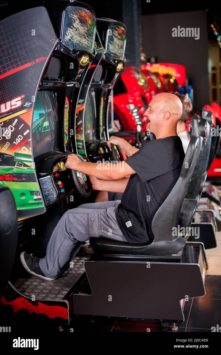 Racing car driving simulator hi-res stock photography and images - Alamy