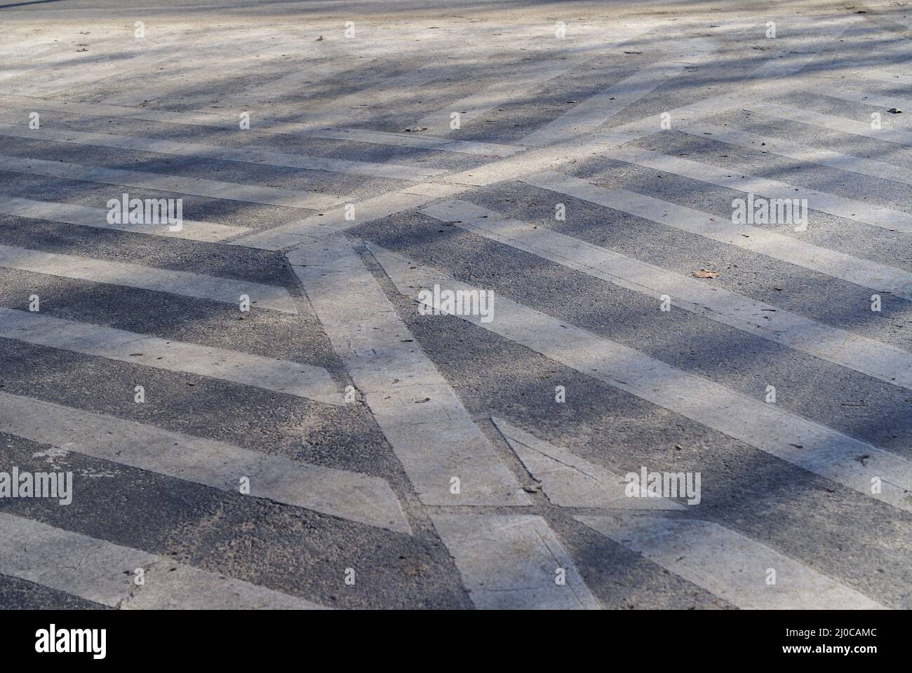 Closeup of a road with white painted lines Stock Photo - Alamy