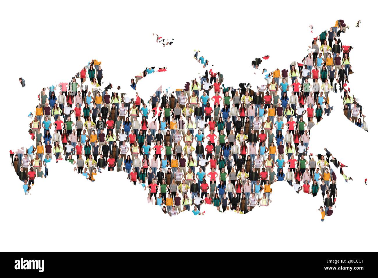 Russia map people people group people group multicultural Stock Photo ...