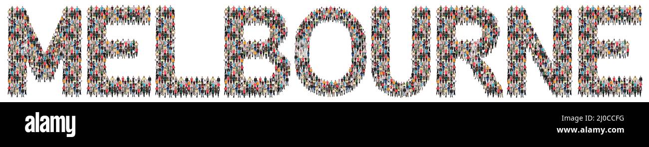 Melbourne people people group people group Stock Photo - Alamy