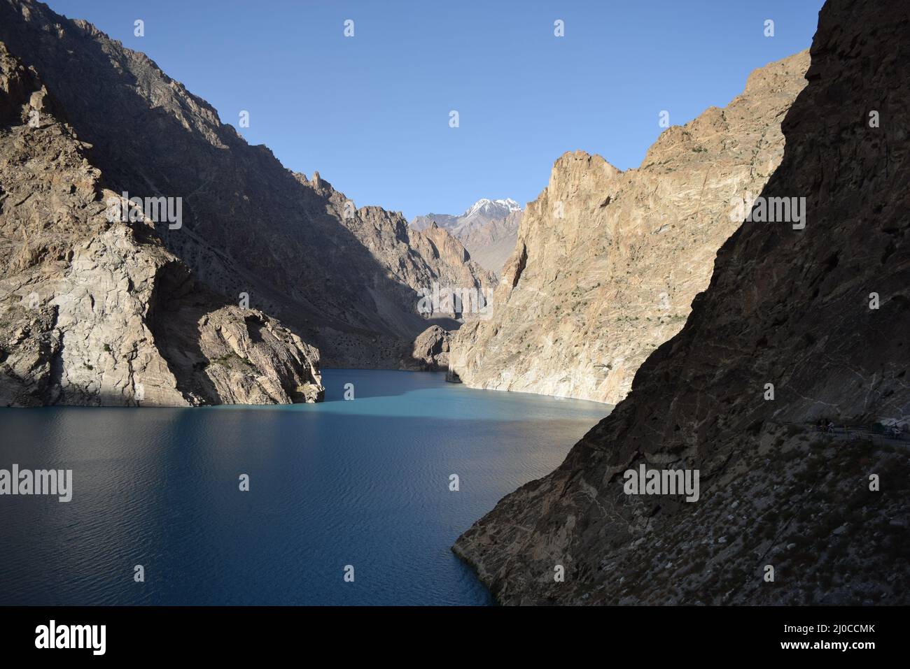 An aerial shot of Attabad Lake in Islamabad, Pakistan Stock Photo - Alamy