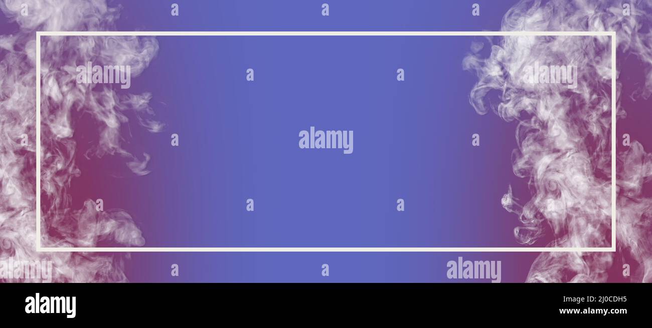 Banner image with smoke on the blue background for design Stock Photo ...
