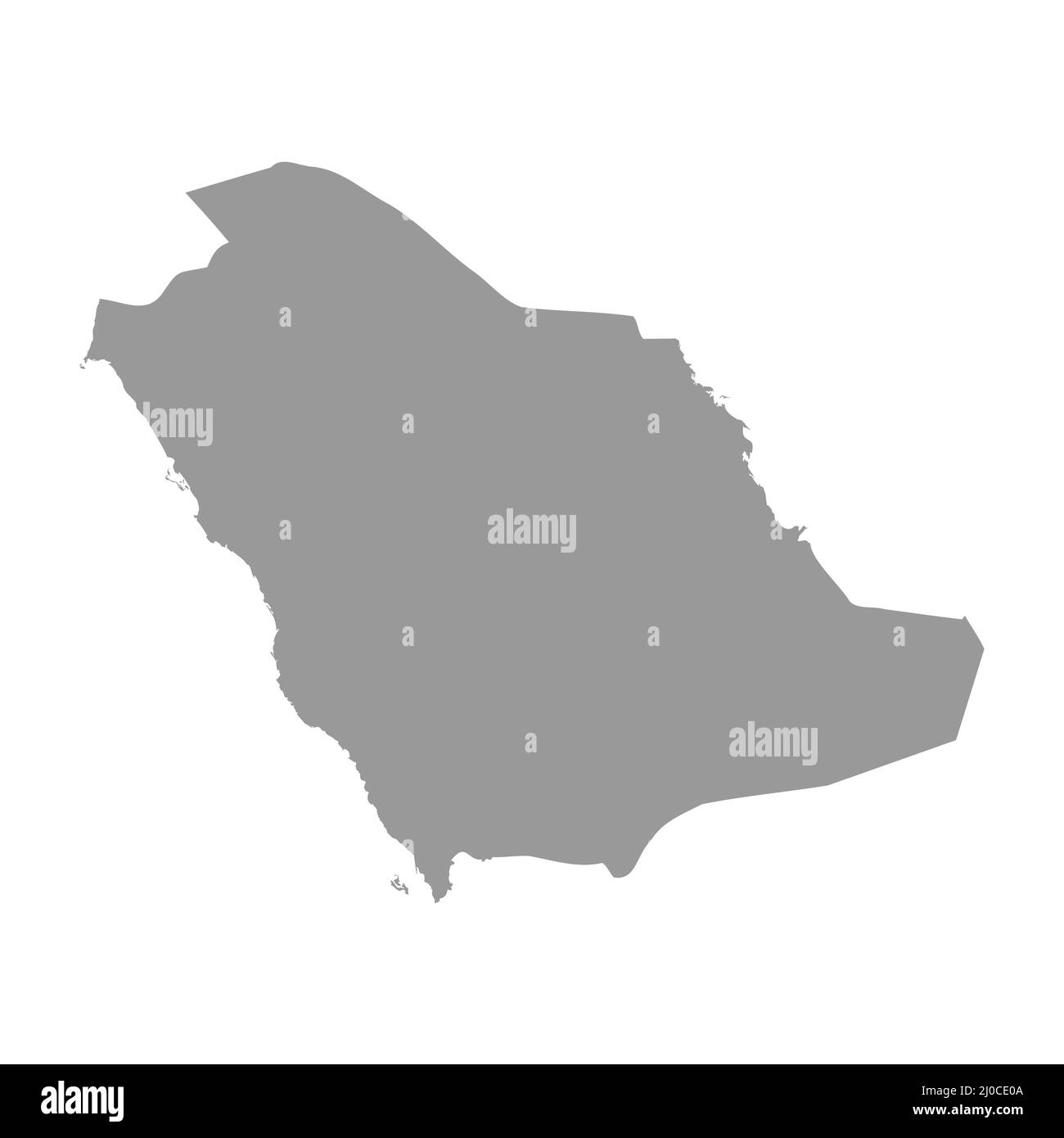 Saudi Arabia vector country map silhouette Stock Vector Image & Art - Alamy