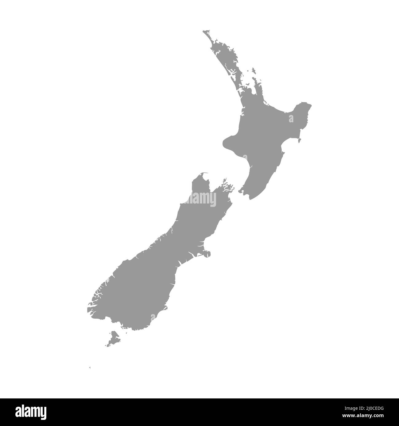 New Zealand vector country map silhouette Stock Vector Image & Art - Alamy
