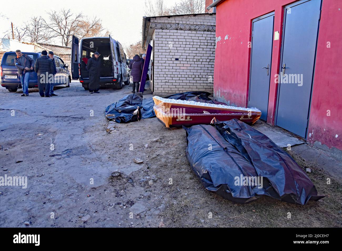 March 16 2022, Mykolaiv, Ukraine The Morgue in Mikolaiv. Since the ...