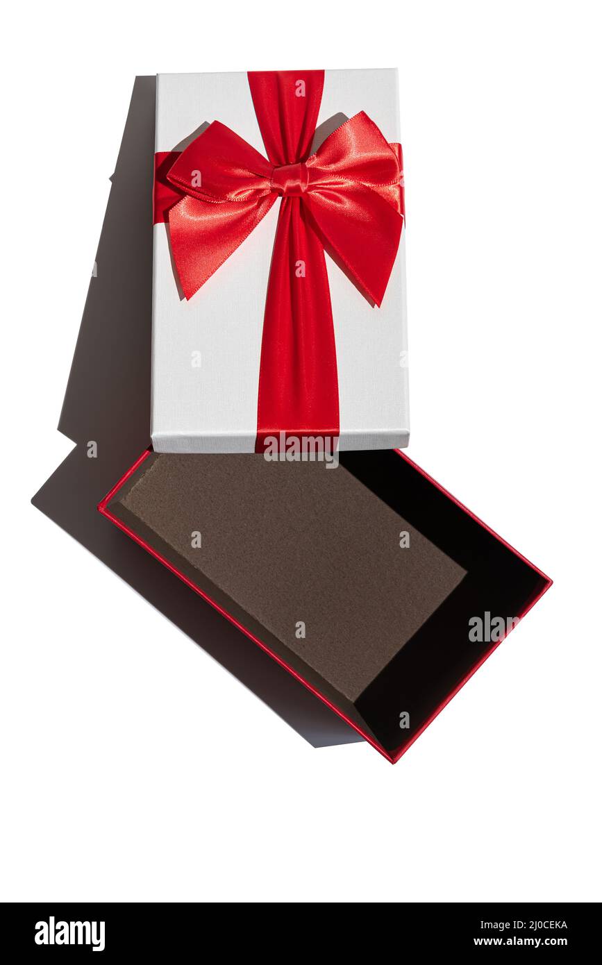 White gift box lid top view hi-res stock photography and images - Alamy