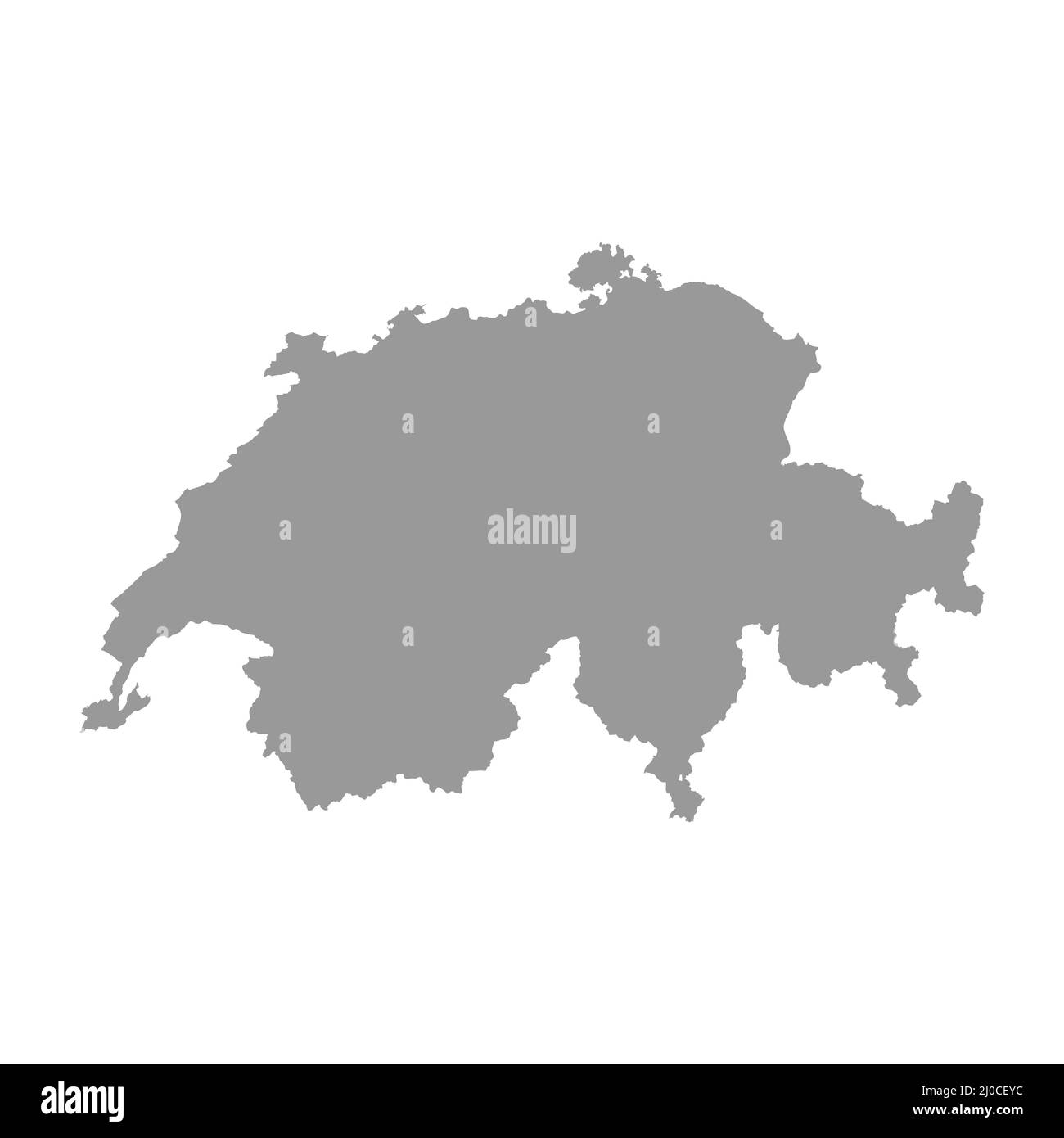 Switzerland vector country map silhouette Stock Vector Image & Art - Alamy