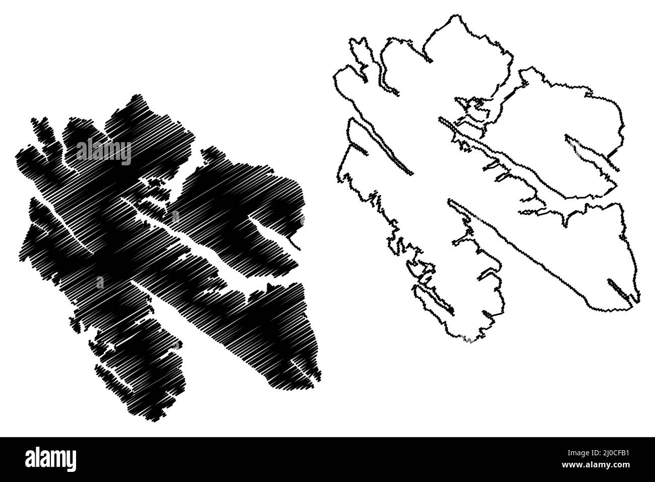 Alexander archipelago map hi-res stock photography and images - Alamy
