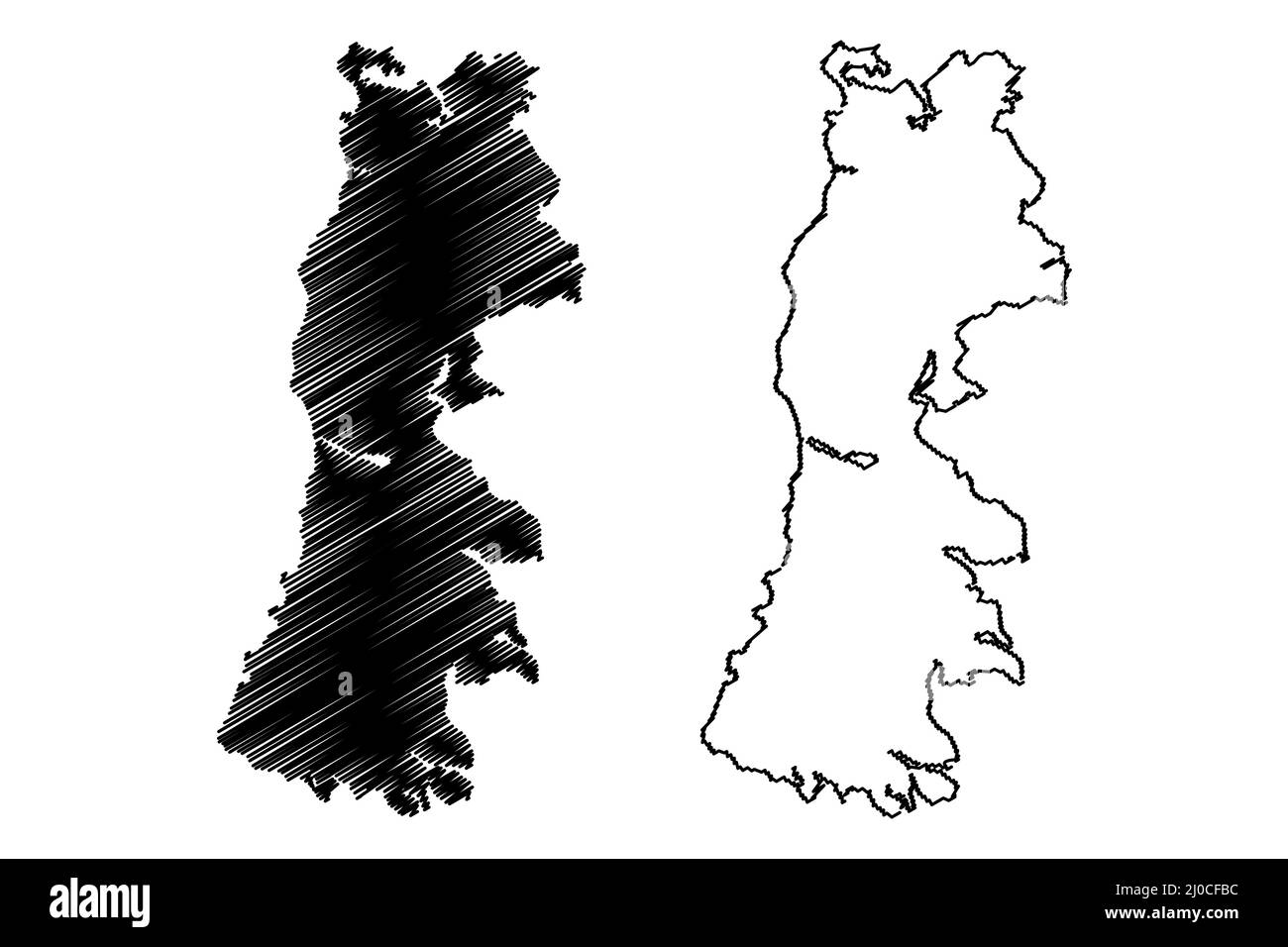 Chiloe island ( Republic of Chile, South and Latin America) map vector ...