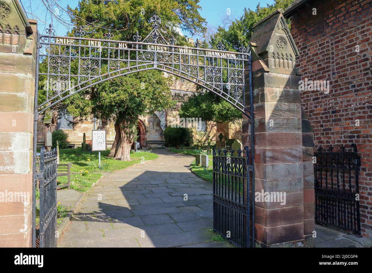 Gates of a graveyard Stock Photo - Alamy
