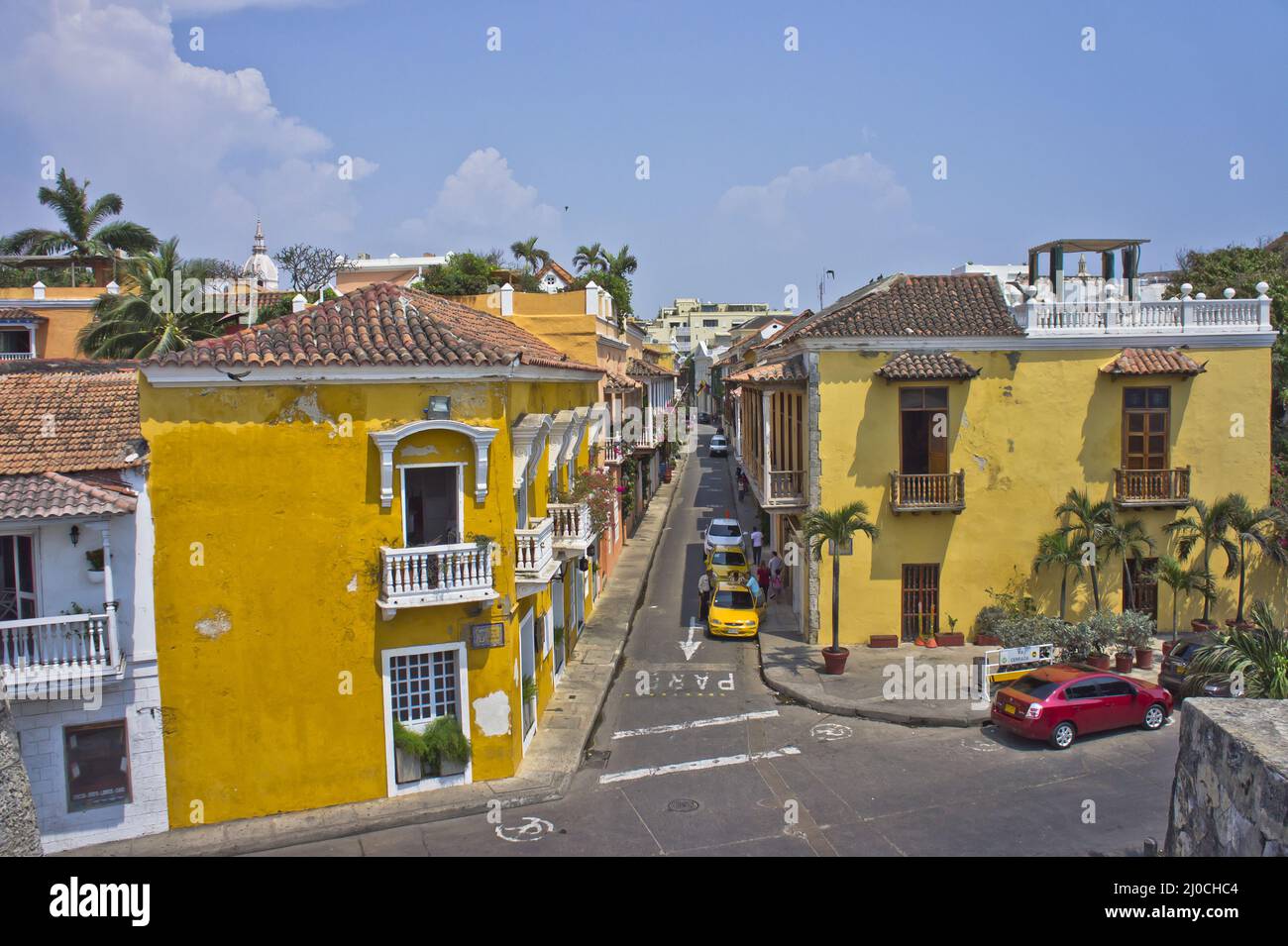 Cartagena, street view, Colombia Stock Photo - Alamy