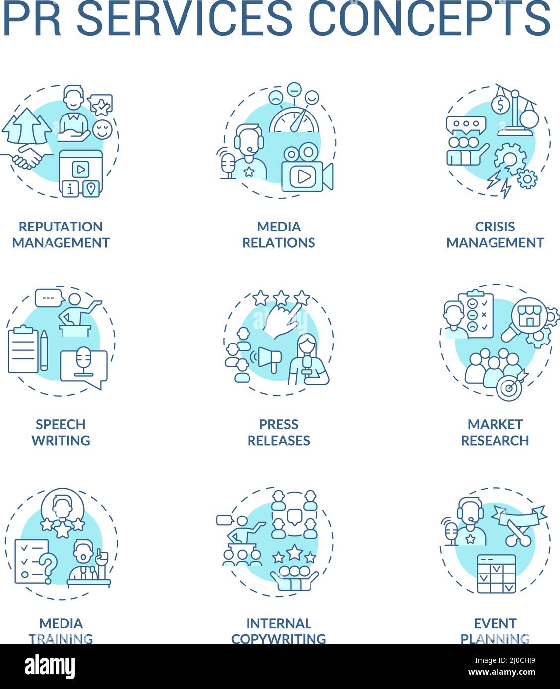 Concept public relations icons Stock Vector Images - Alamy