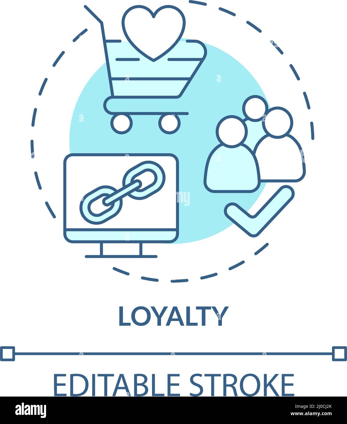 Customer loyalty retention blue Stock Vector Images - Alamy