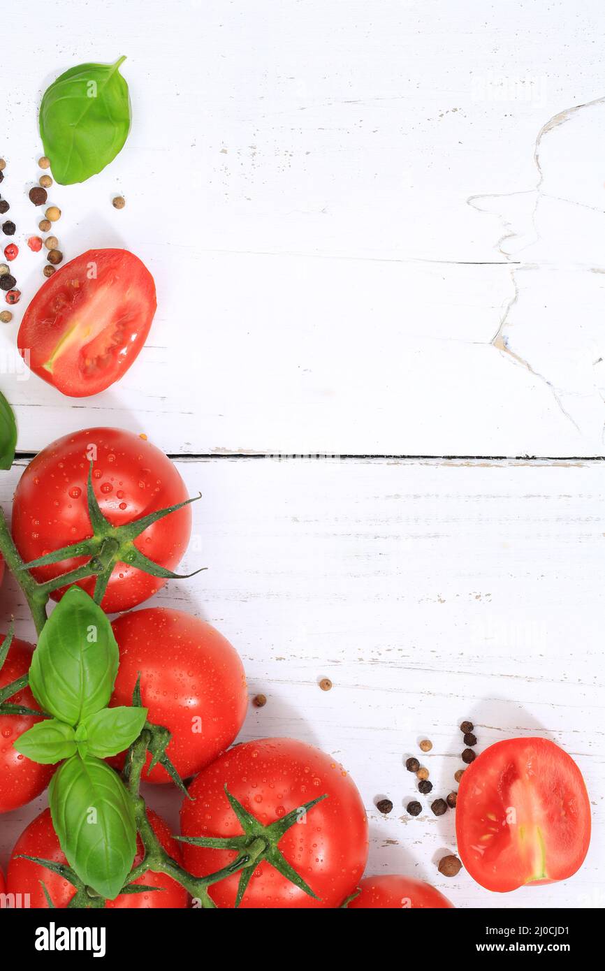 Tomatoes Tomato Red Vegetables Upright Text Free Space From Top Stock Photo - Alamy