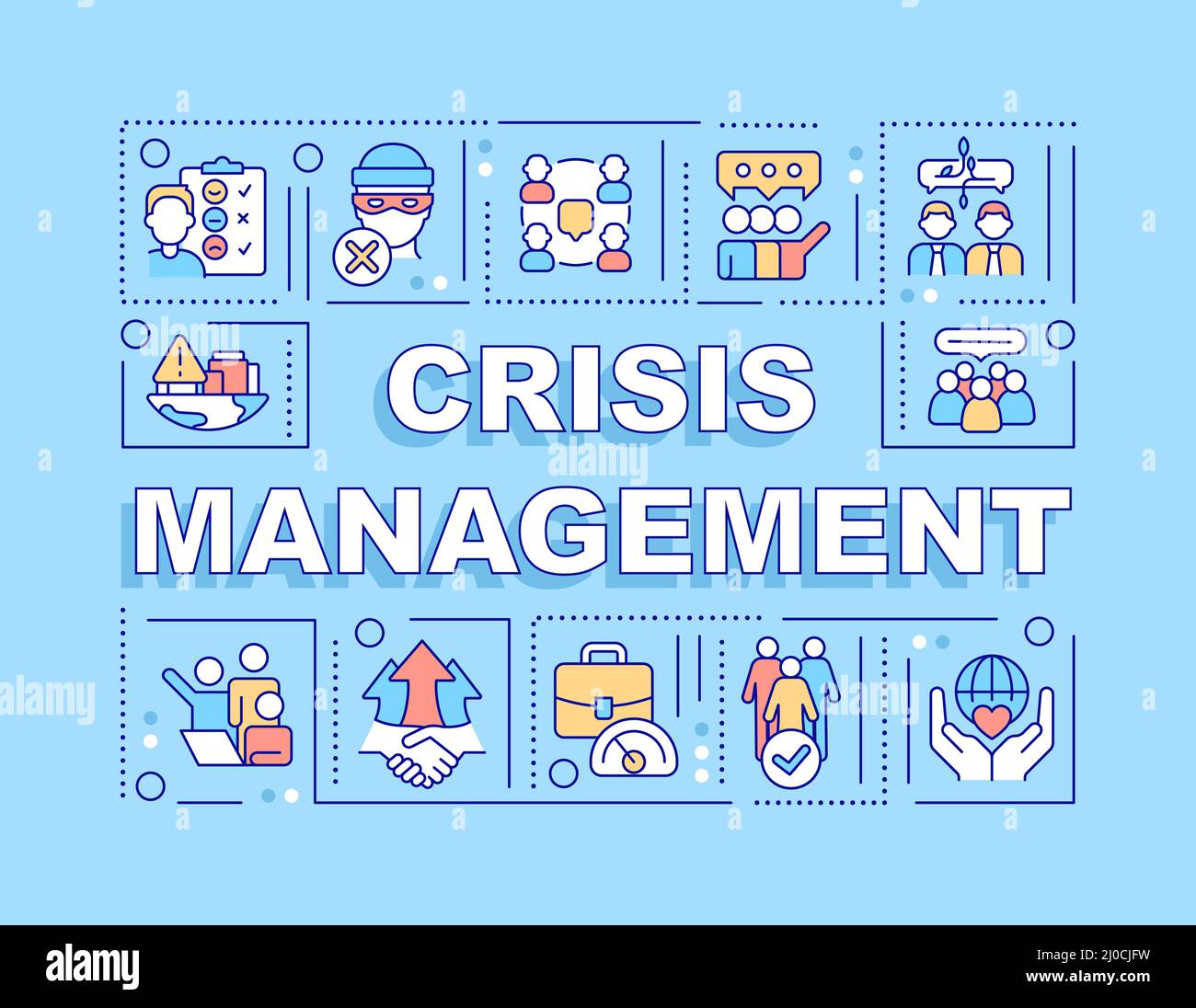 Crisis management word concepts blue banner Stock Vector Image & Art ...