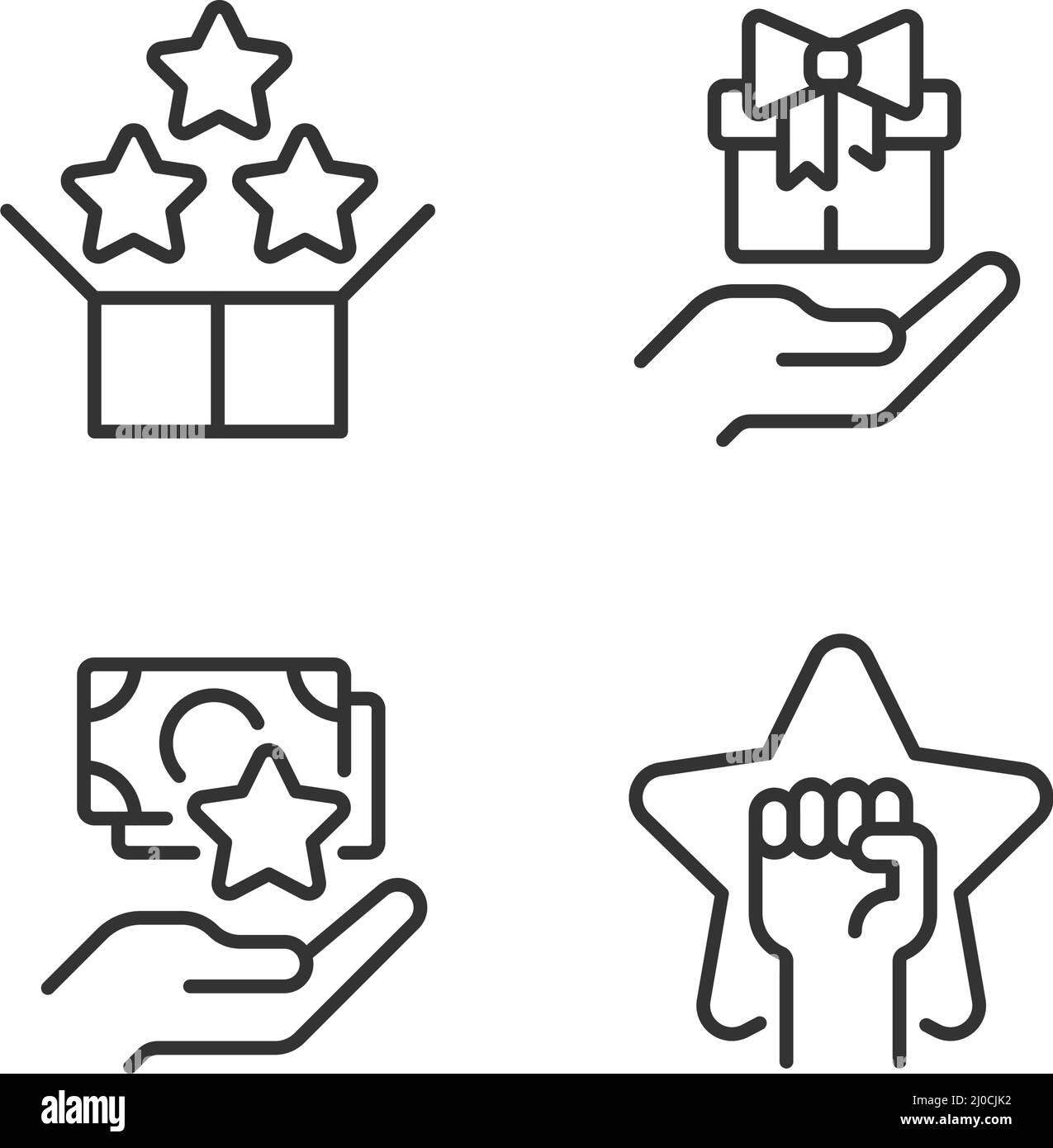 Effective sales strategy pixel perfect linear icons set Stock Vector ...