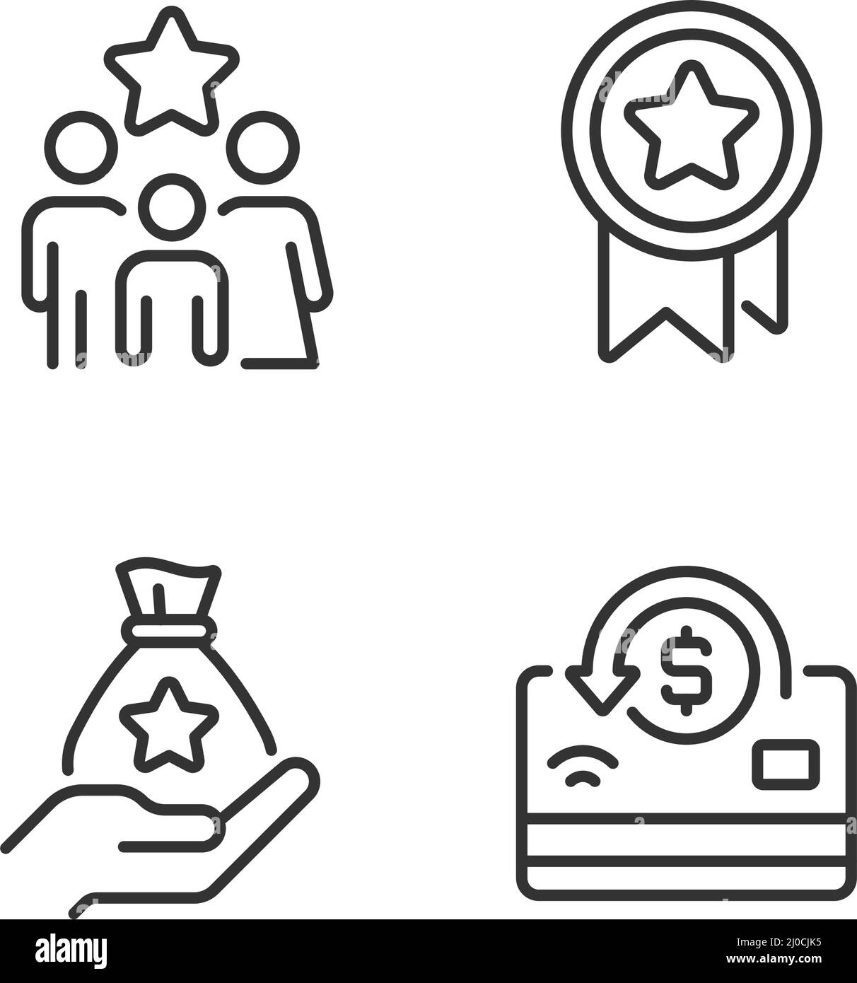 Cash awards pixel perfect linear icons set Stock Vector Image & Art - Alamy