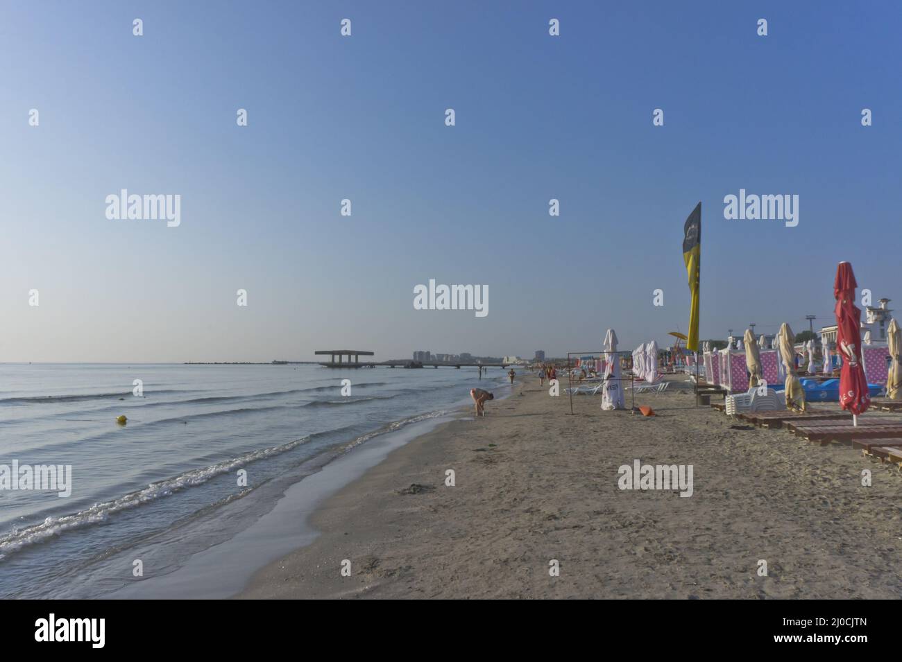 Constanta, Beach View, Romania Stock Photo - Alamy