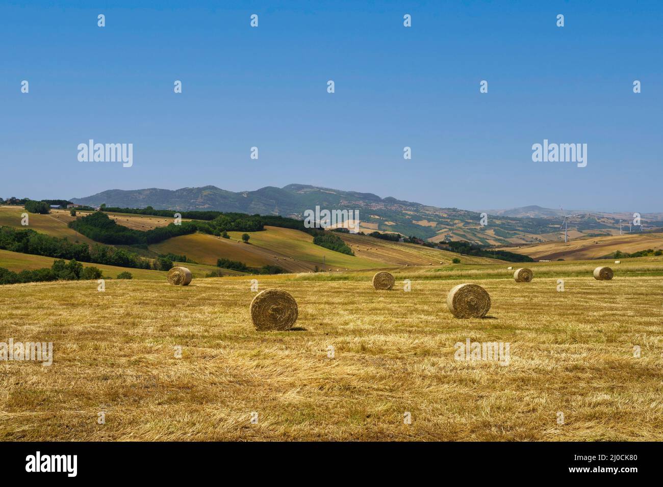 Country landscape in Campania near Bisaccia and Lacedonia, Avellino ...