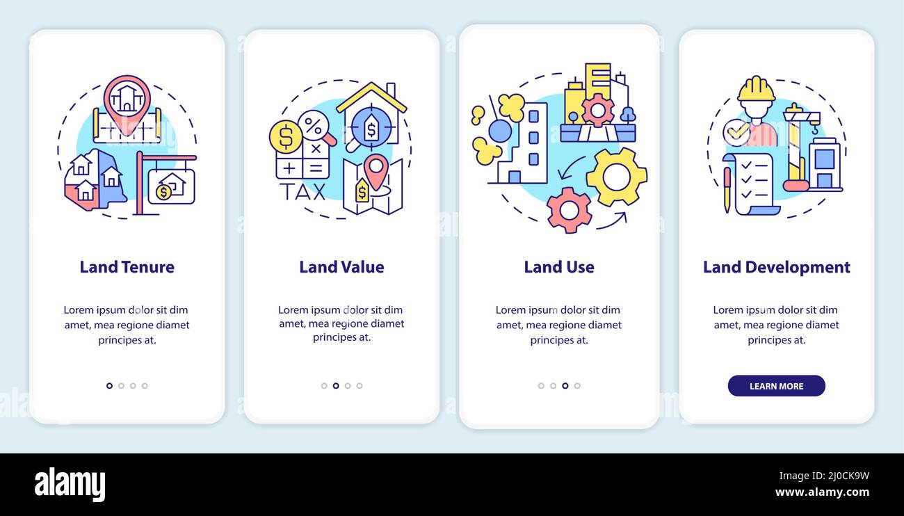 Managing Processes Onboarding Mobile App Screen Stock Vector Image