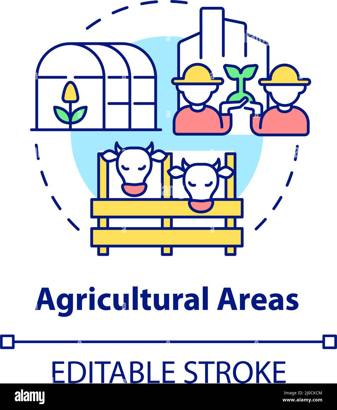 Agricultural areas concept icon Stock Vector Image & Art - Alamy