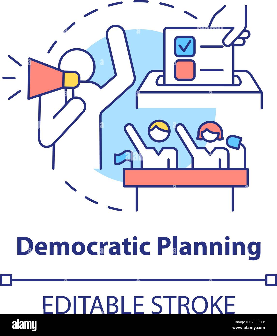 Democratic planning concept icon Stock Vector Image & Art - Alamy