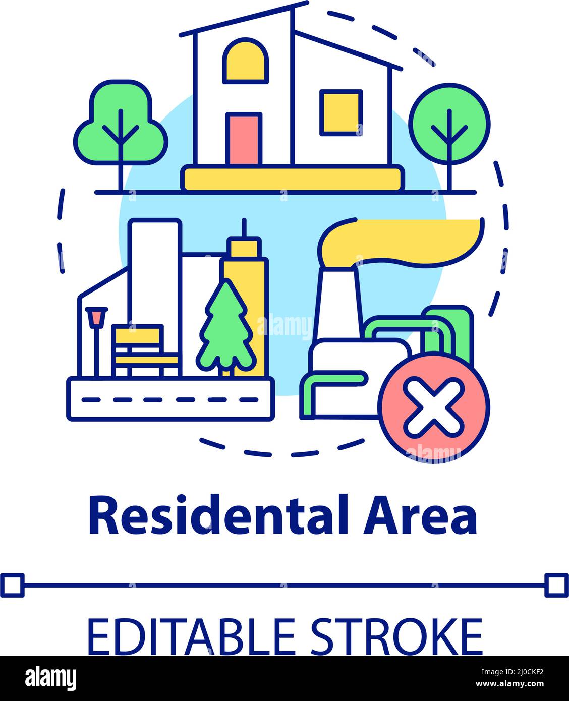 Residential area concept icon Stock Vector Image & Art - Alamy