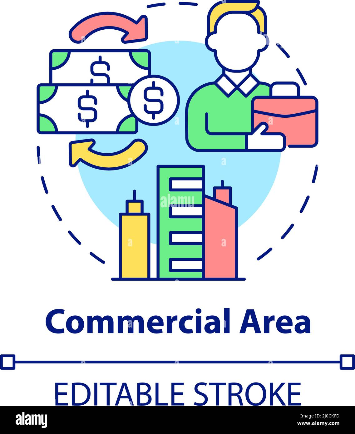 Commercial area concept icon Stock Vector Image & Art - Alamy