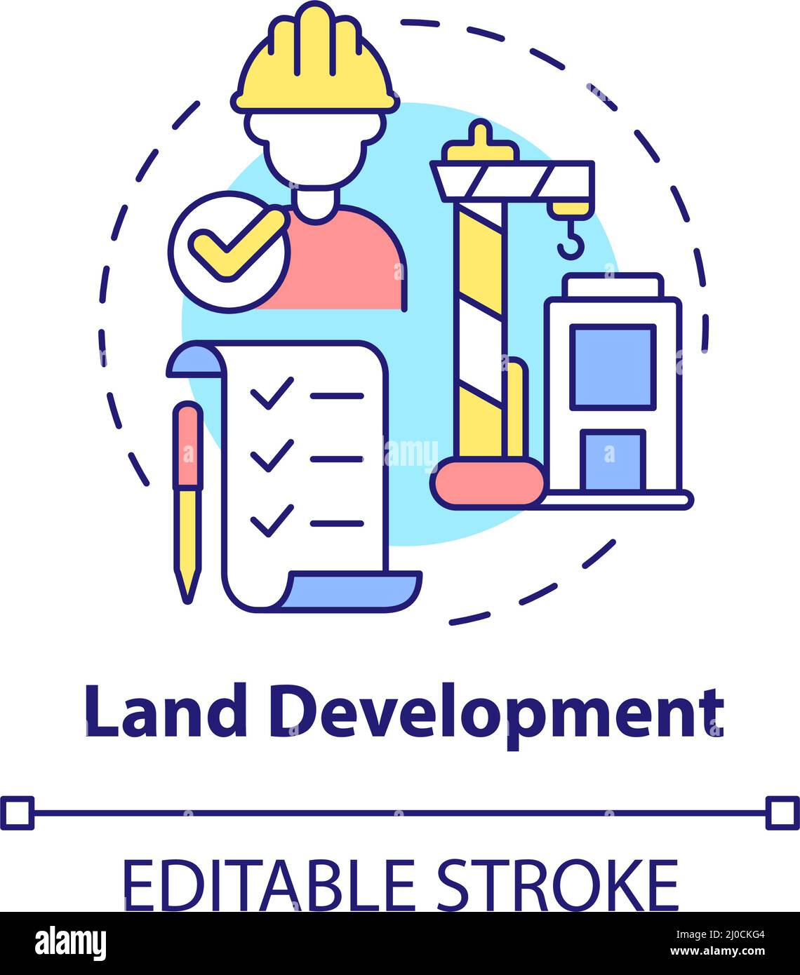 Land development concept icon Stock Vector Image & Art - Alamy