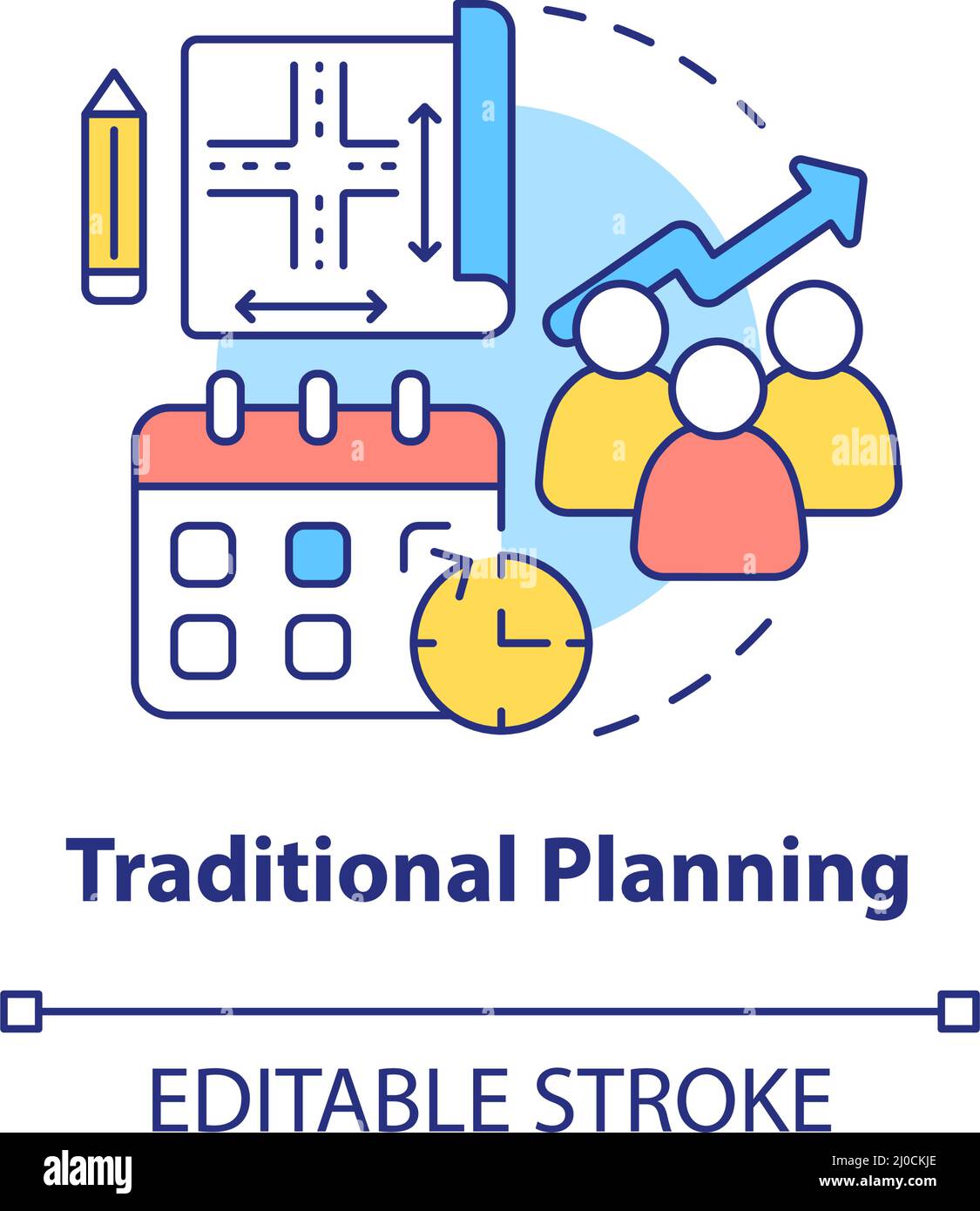 Traditional planning concept icon Stock Vector Image & Art - Alamy