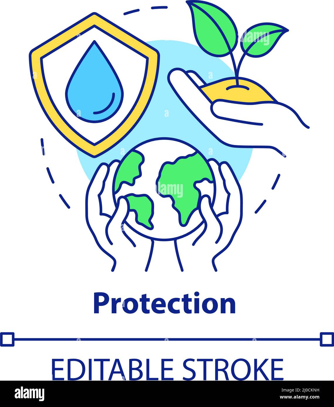 Protection concept icon Stock Vector Image & Art - Alamy