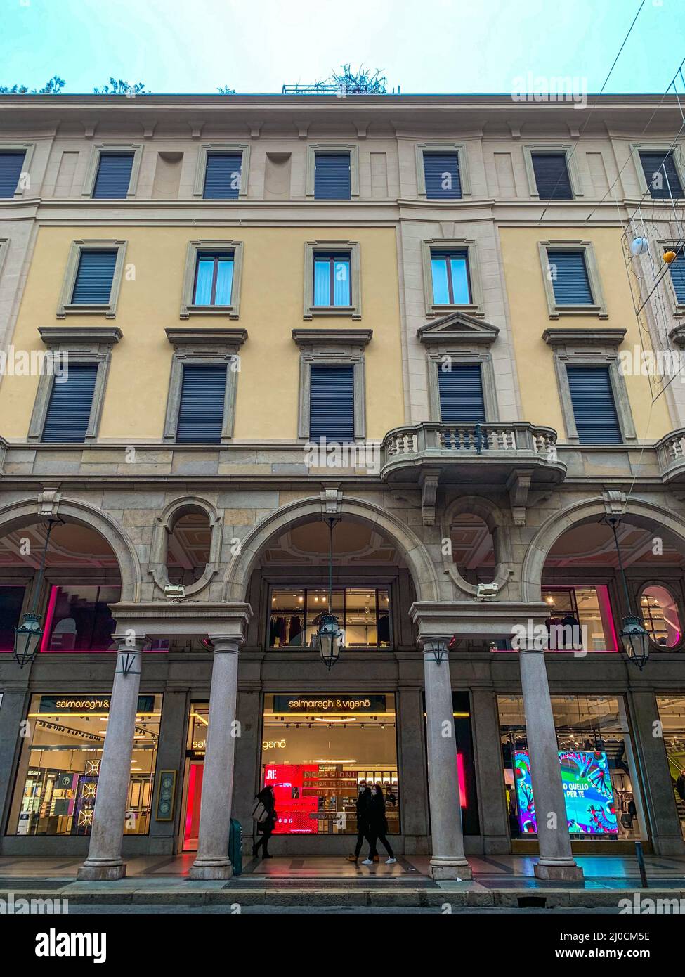 Beautiful medieval buildings in the center of Turin, Italy Stock Photo ...