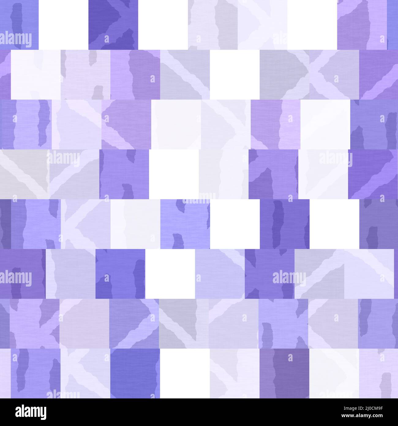 Random patchwork purple mosaic pixel grid seamless pattern. Modern ...