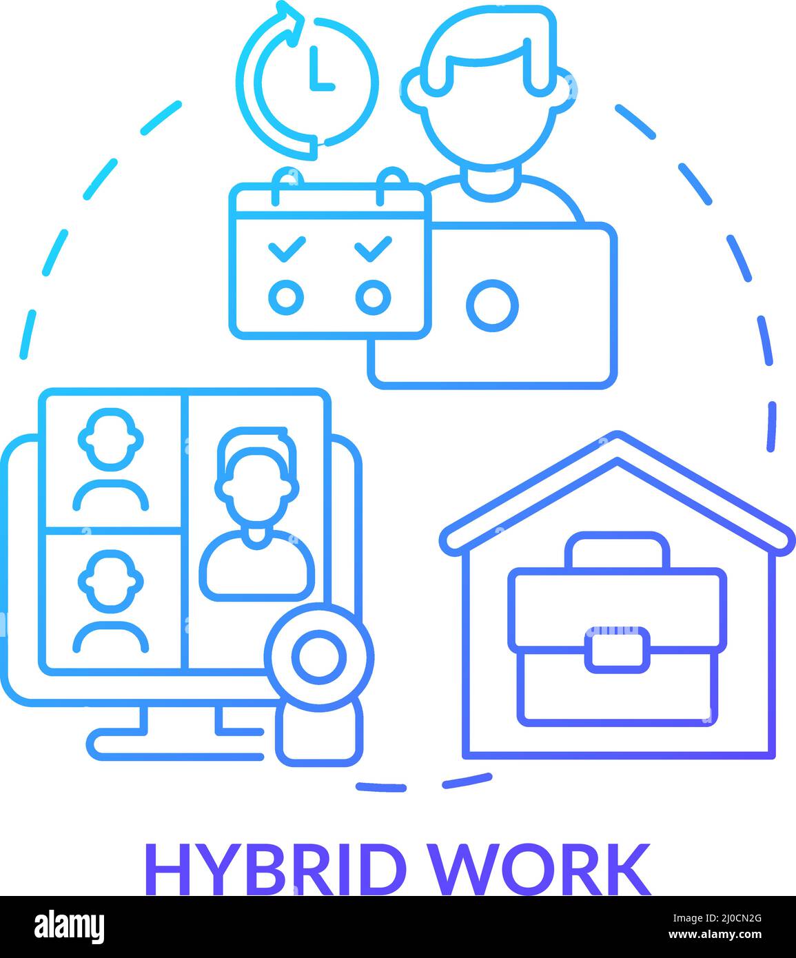 Hybrid work graphic hi-res stock photography and images - Alamy
