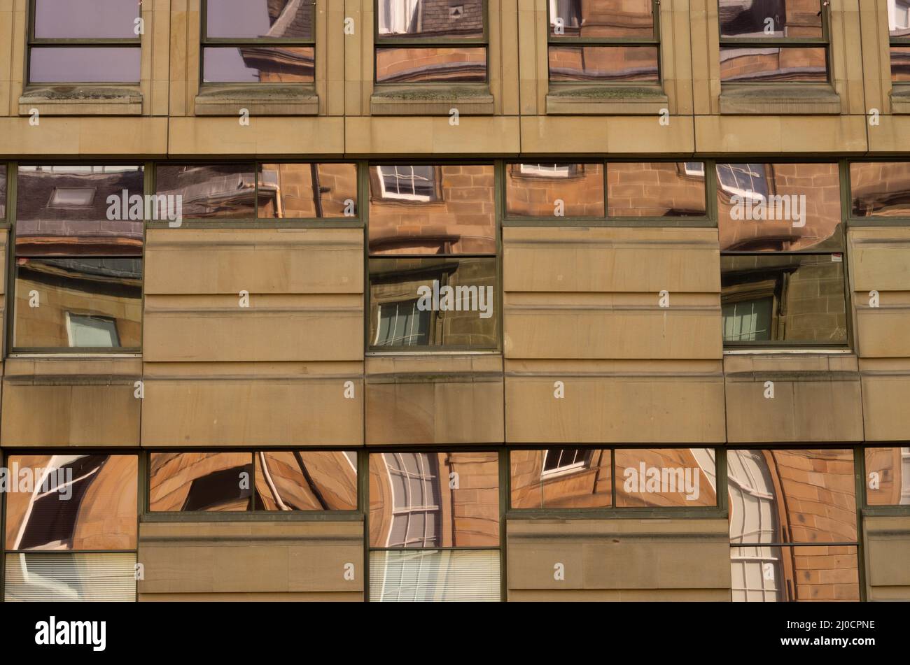 Abstracted reflections in building windows Stock Photo - Alamy