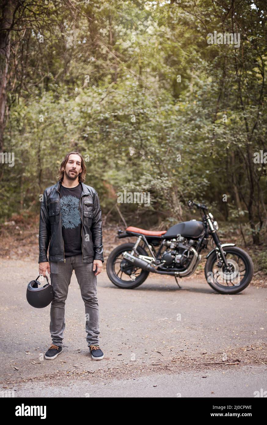 Posing vehicle journey motorcycle hi-res stock photography and images ...