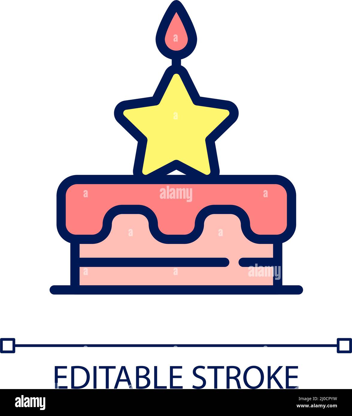 Birthday bonus pixel perfect RGB color icon Stock Vector Image & Art ...