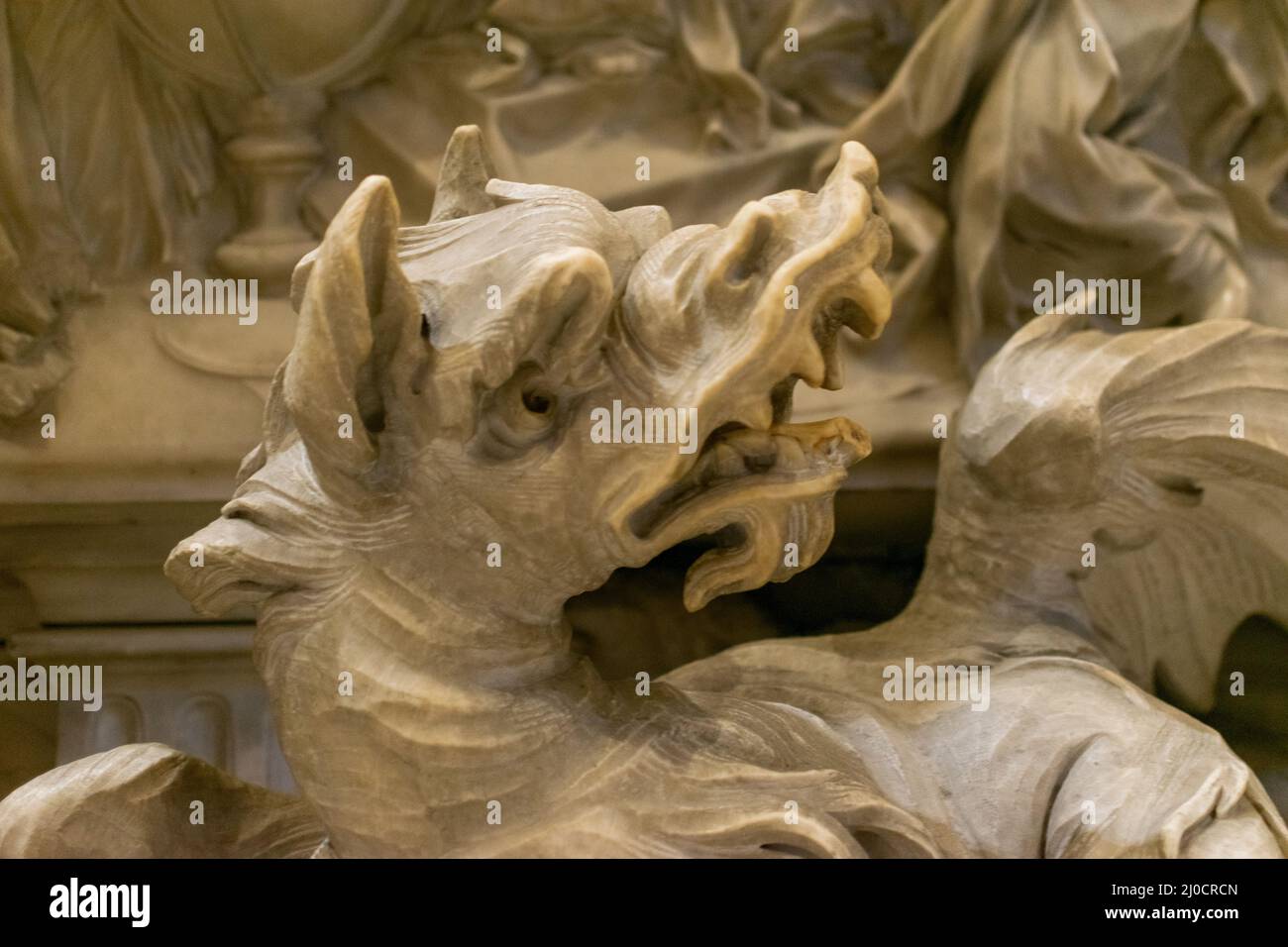 The Sculpture of a Dragon From Beneath a Statue, St. Peter's Basilica ...
