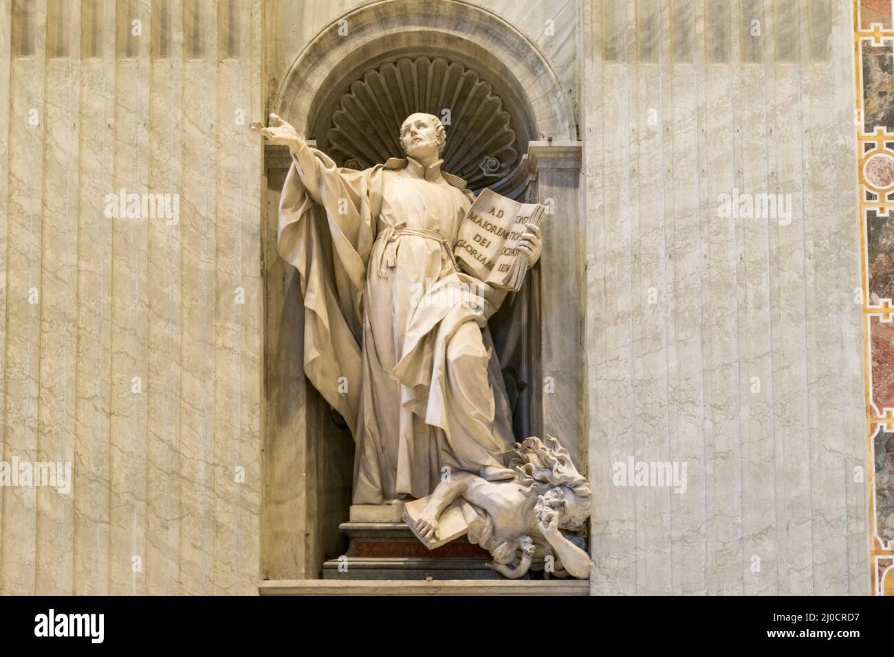 Statue of Saint Ignatius of Loyola, St. Peter Basilica, Vatican, Italy ...