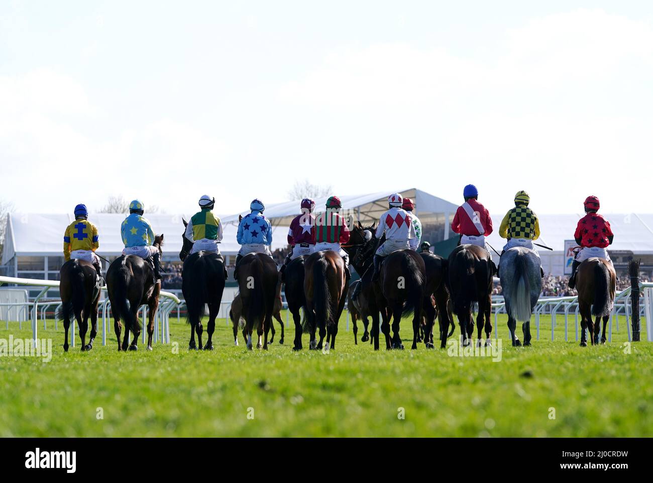 Cheltenham line up racecourse hi-res stock photography and images - Alamy
