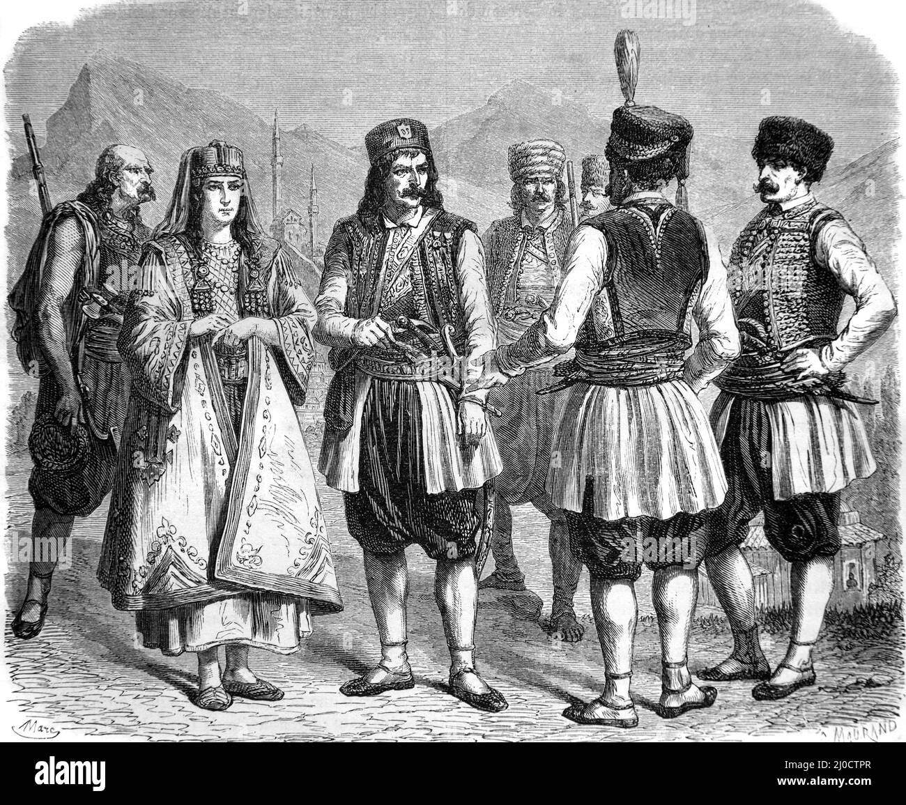 Balkan folklore Black and White Stock Photos & Images - Alamy