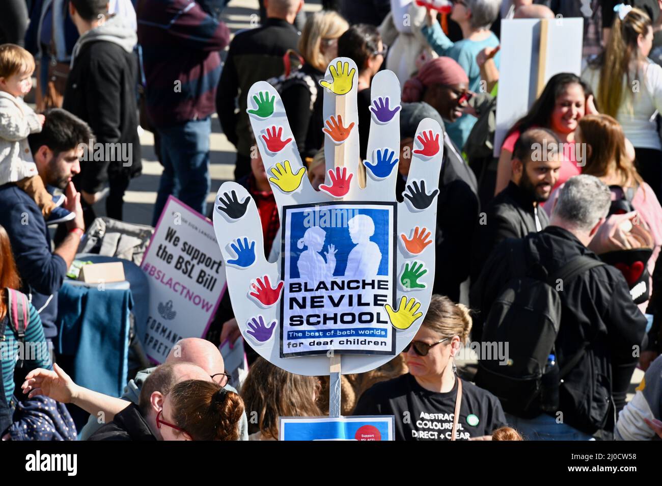 London, UK. The BSL rally took place in Trafalgar Square, as Labour MP ...