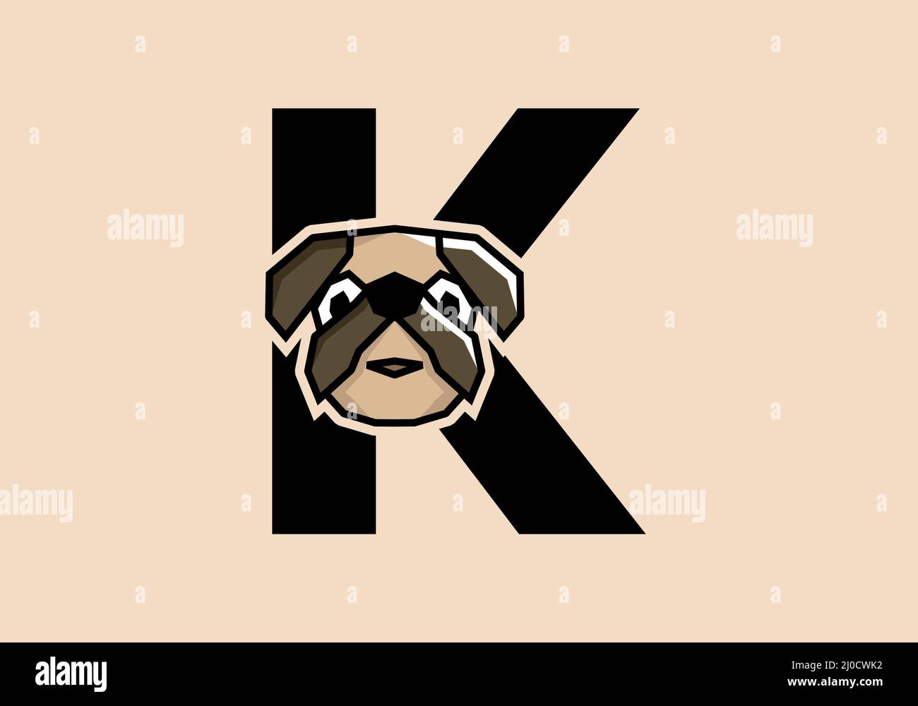 K dog logo hi-res stock photography and images - Alamy