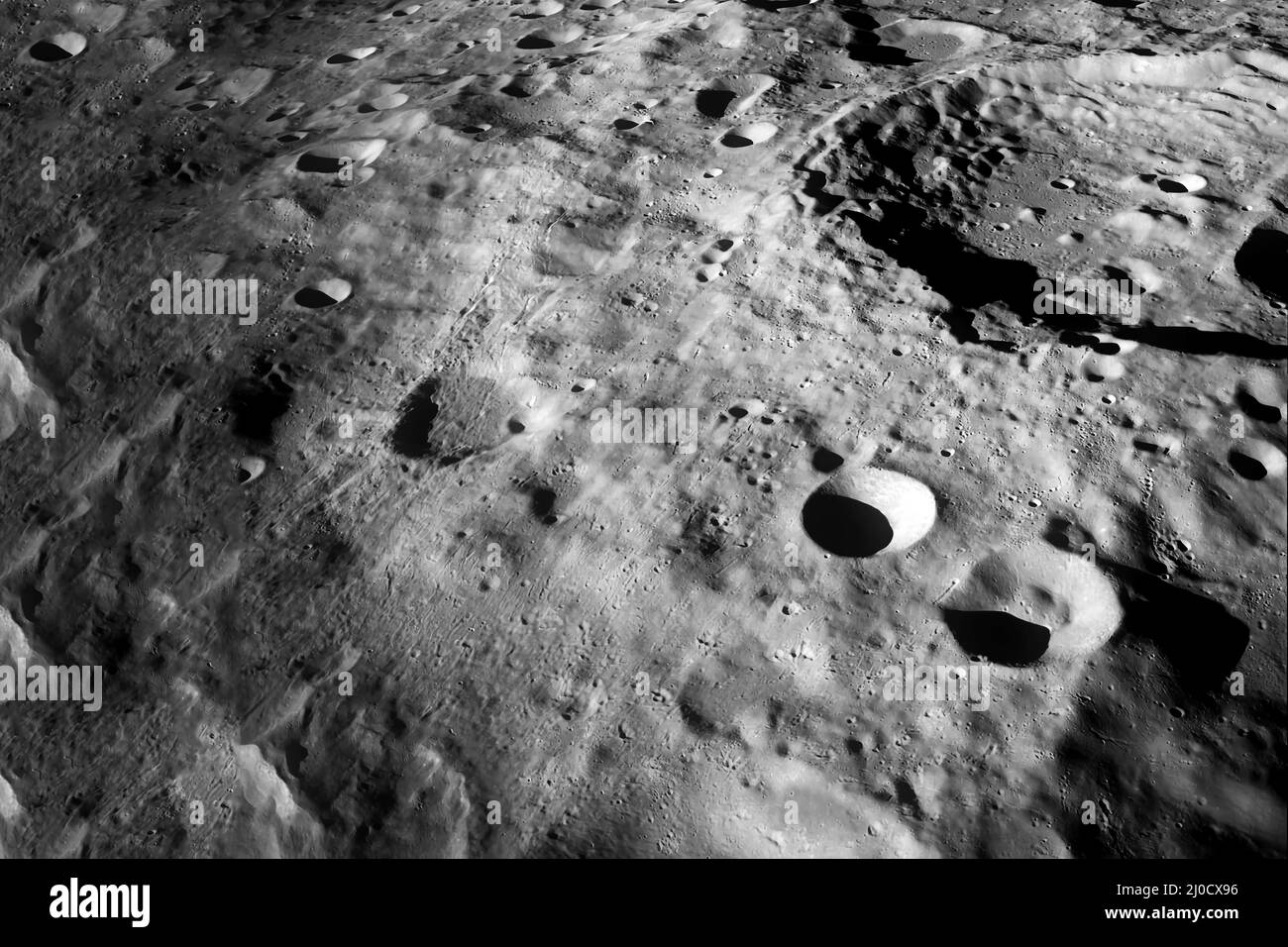 Lunar surface in craters. Elements of this image furnished by NASA ...