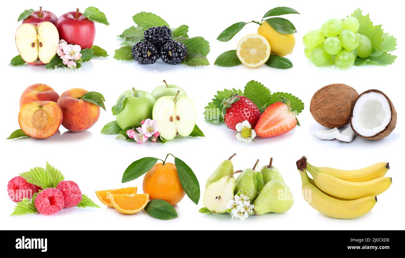 Fruit apple banana grapes berries hi-res stock photography and images ...